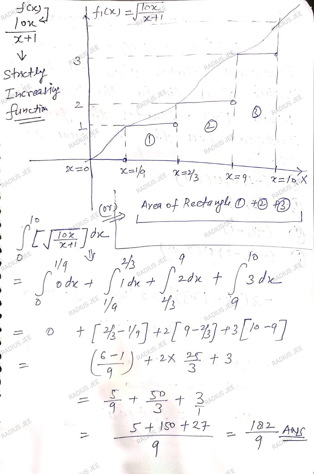 100 Problems on Greatest Integer Function - RADIUS JEE