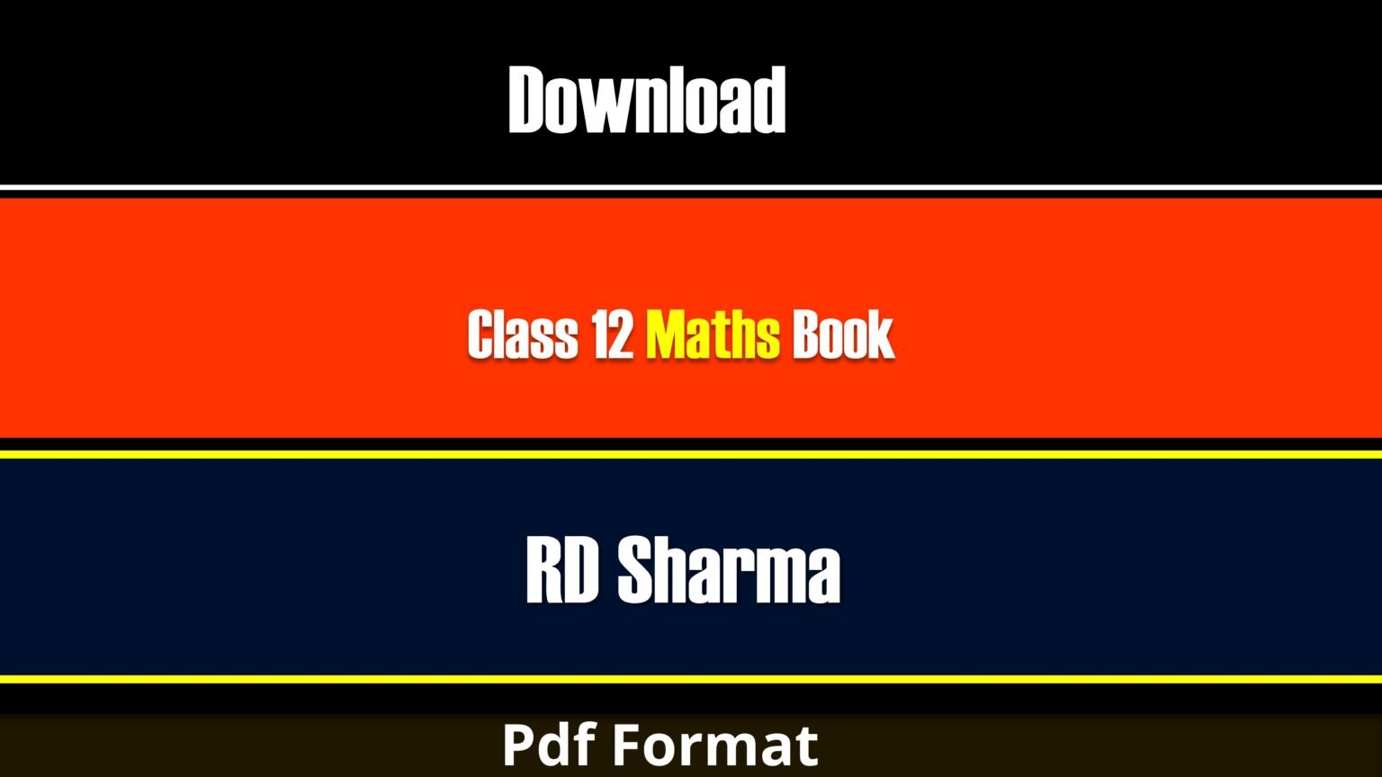 RADIUS JEE- RD Sharma Class 12 Maths Download PDF