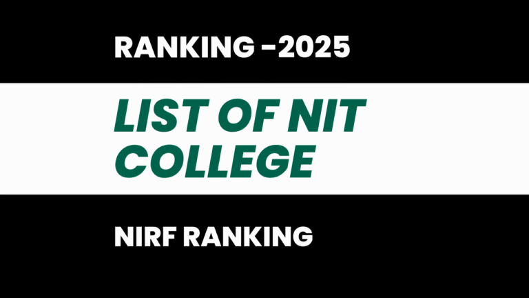 RADIUS JEE- List of NIT Colleges in India 2025-NIRF Ranking